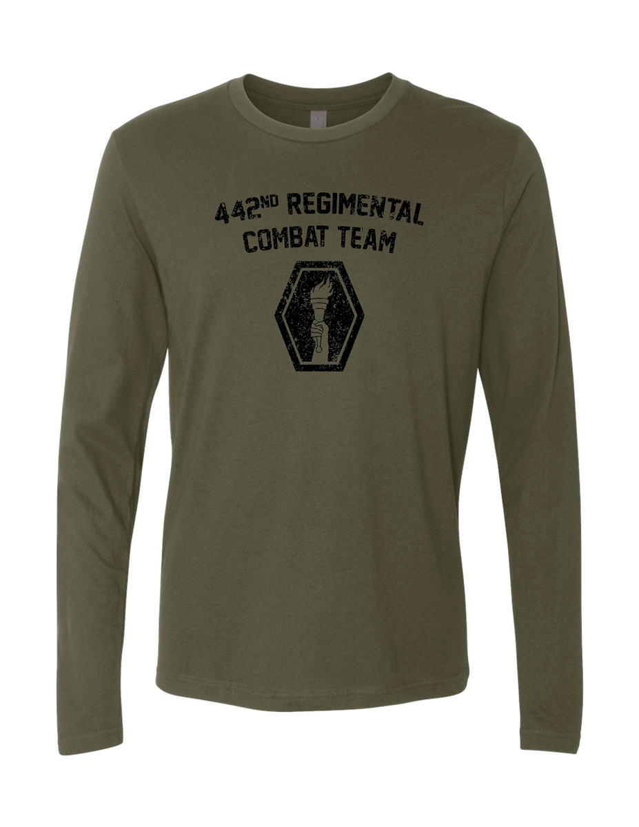 442nd Regimental Combat Team Long Sleeve T-Shirt (Military Green) | Oak ...