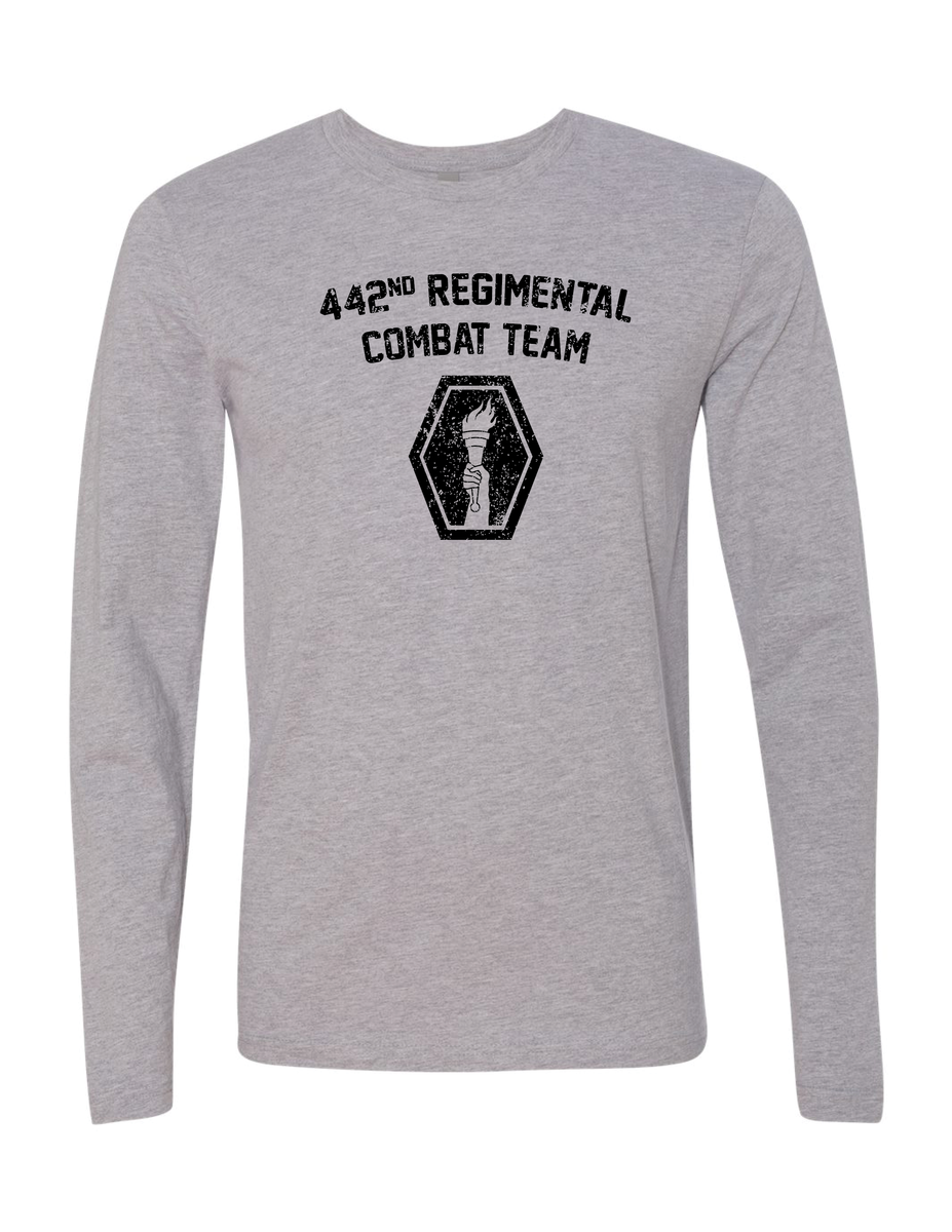 442nd Regimental Combat Team Long Sleeve T-Shirt (Gray) | Oak and Liberty