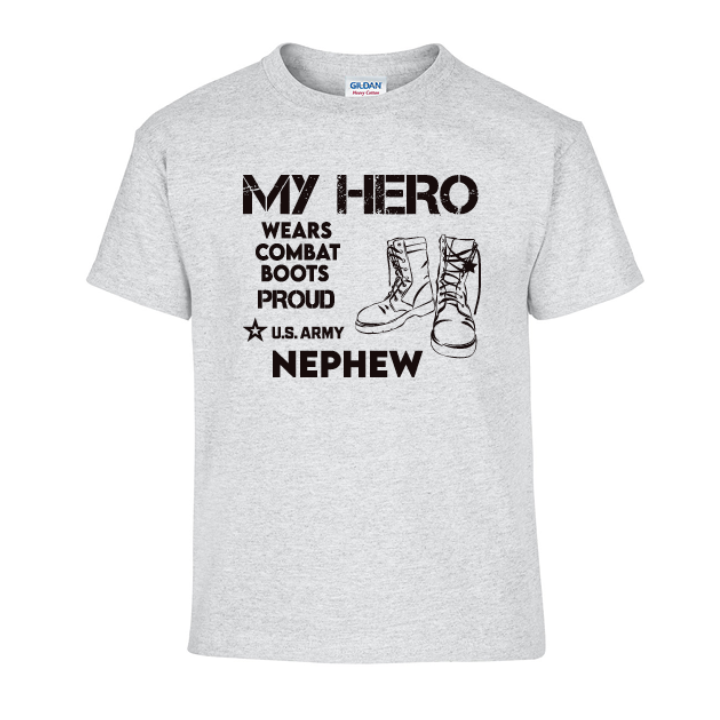 US Army Nephew T-Shirt (Grey) | Nephew | Oak and Liberty