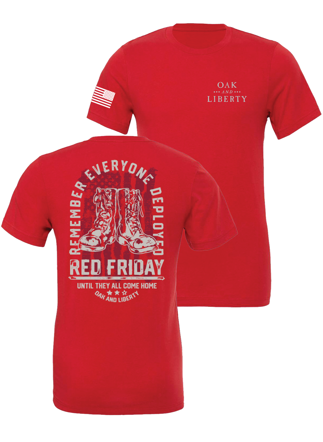 Made in the USA RED Friday T-Shirt (Red) – Oak and Liberty