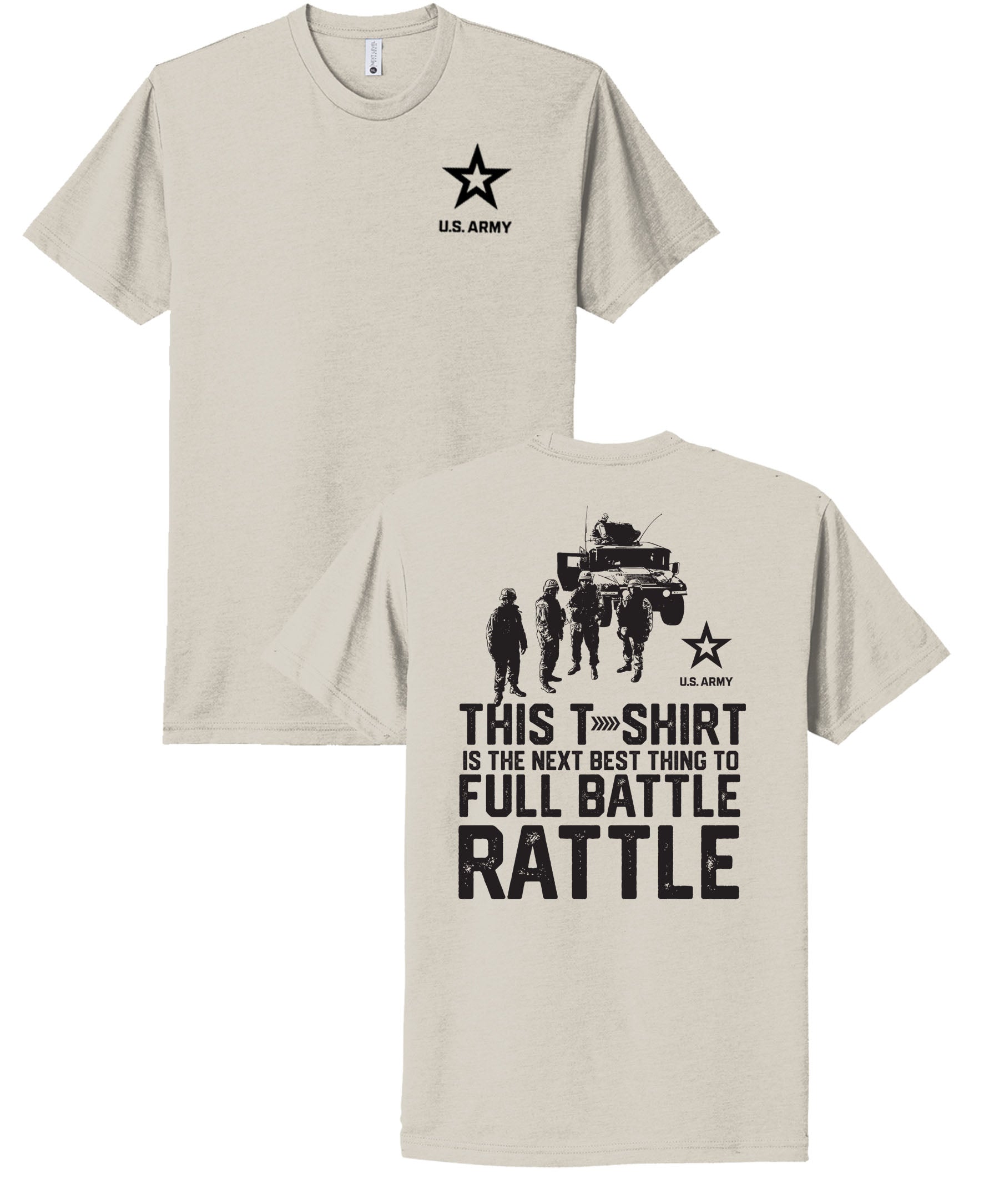 Army T-Shirt "Full Battle Rattle" (Sand) | Oak and Liberty