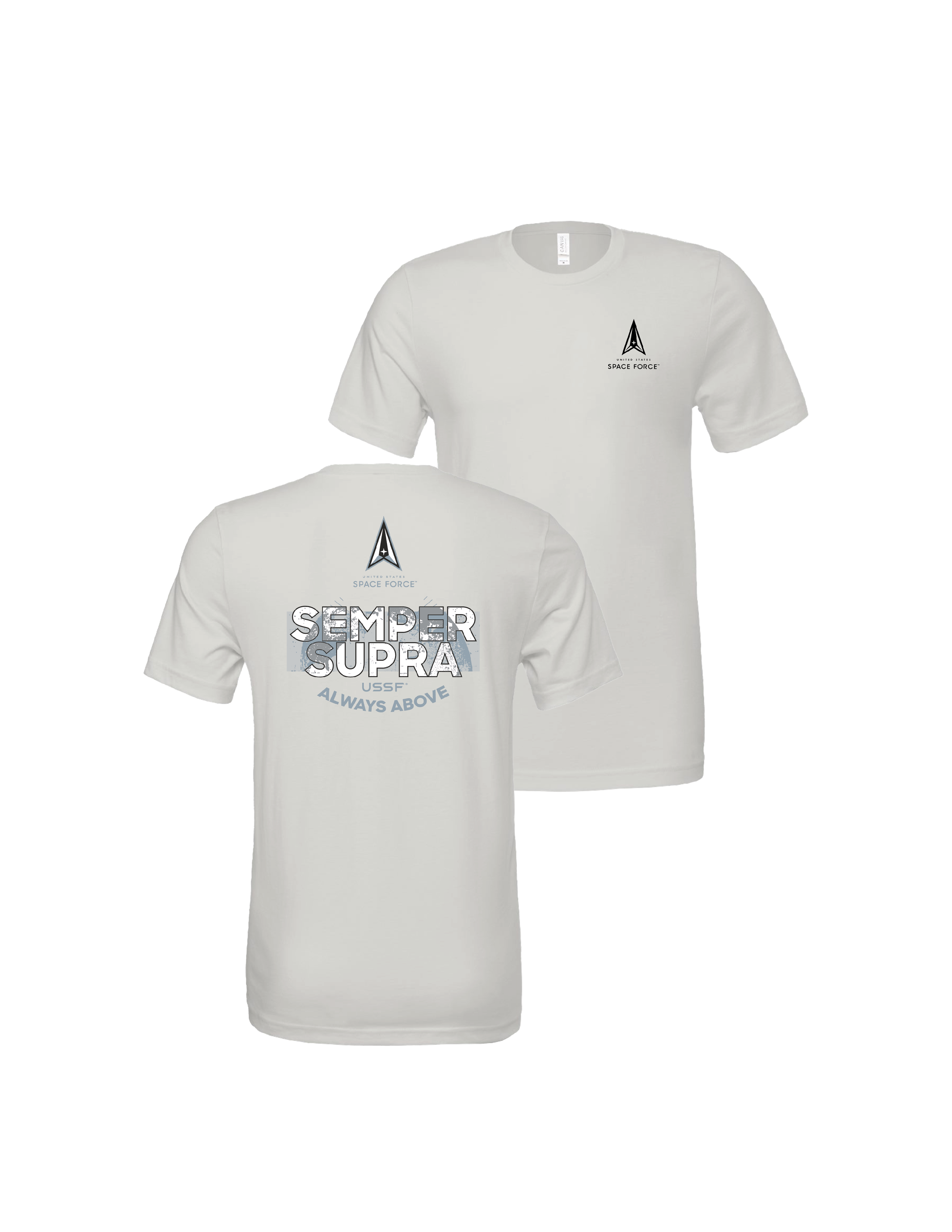 U.S. Space Force Semper Supra T-Shirt (Silver) – Oak and Liberty